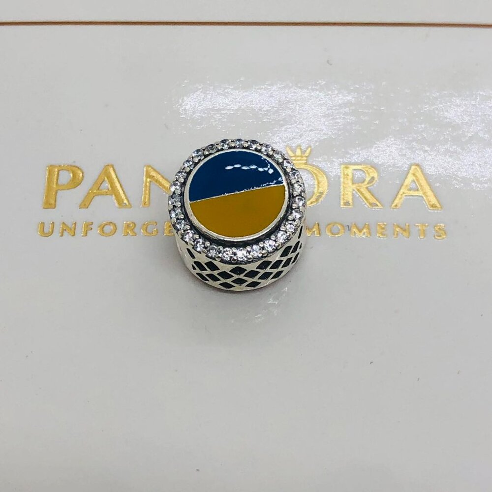 Pandora Ukraine Flag Bead Charm - Gem